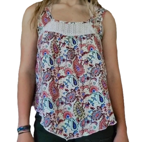 American Rag | Tops | Floral Boho Tank Top | Poshmark